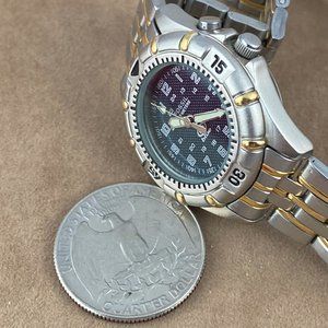 Fossil | Accessories | Vintage Fossil Starmaster Watch Gold Silver Teal ...